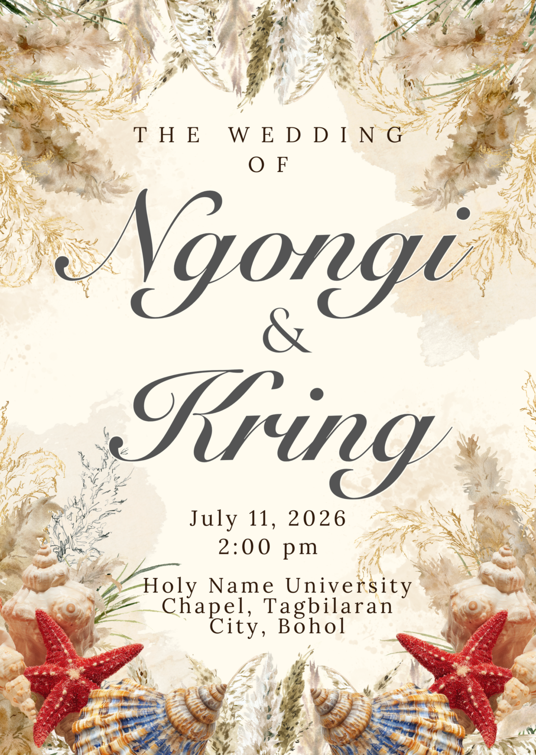 You are Invited! - Ngongi & Kring - Happy Weddings Bohol
