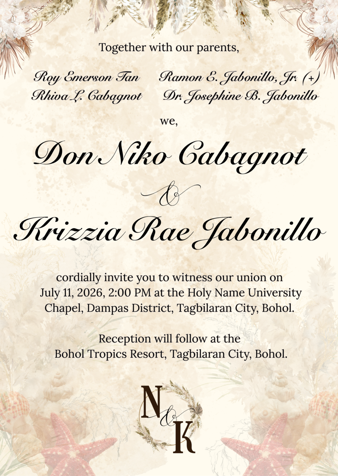You are Invited! - Ngongi & Kring - Happy Weddings Bohol